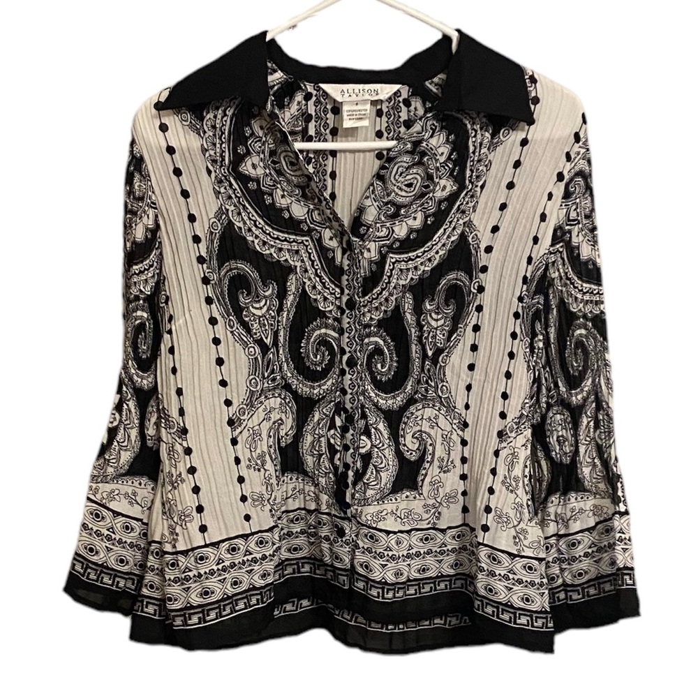Allison Taylor Black And White Blouse. Size S. Excell… - Gem
